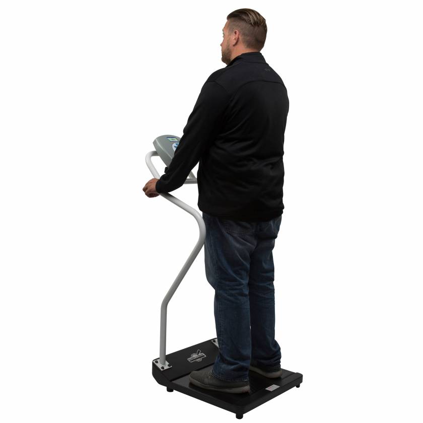 Antimicrobial Digital Platform Scale with Extended Handrail