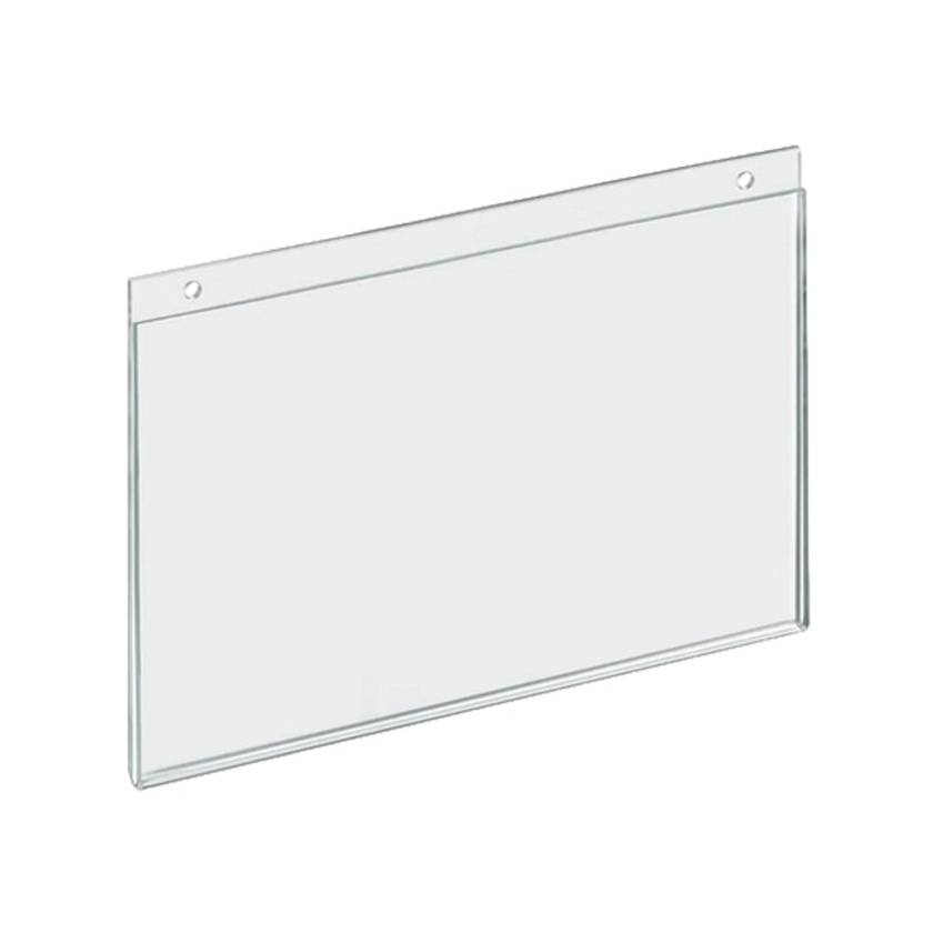 OmniMed Clear Acrylic Wall Mounted Horizontal Sign Holder