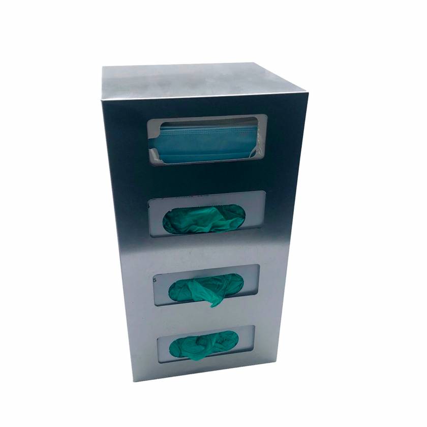 OmniMed 305371 Triple Glove Box & Single Face Mask Holder