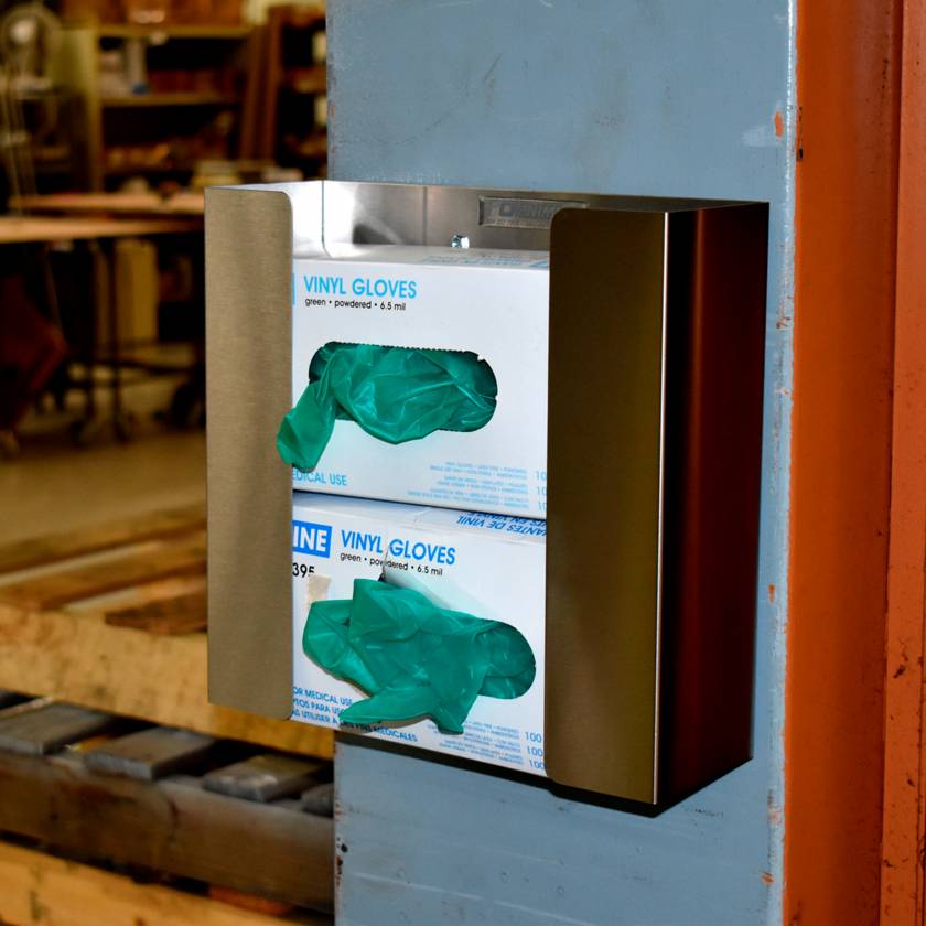 OmniMed 305401 Wall Mounted Magnetic Double Glove Box Holder