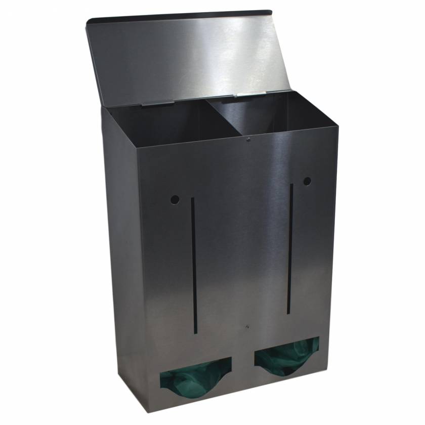OmniMed 307022 Stainless Bulk Dispenser Double Compartment