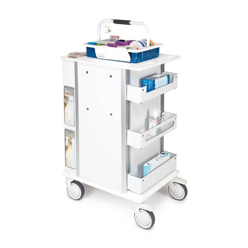 OmniMed 351003 Omni Phlebotomy Cart with 5 Drawers, 5" Casters