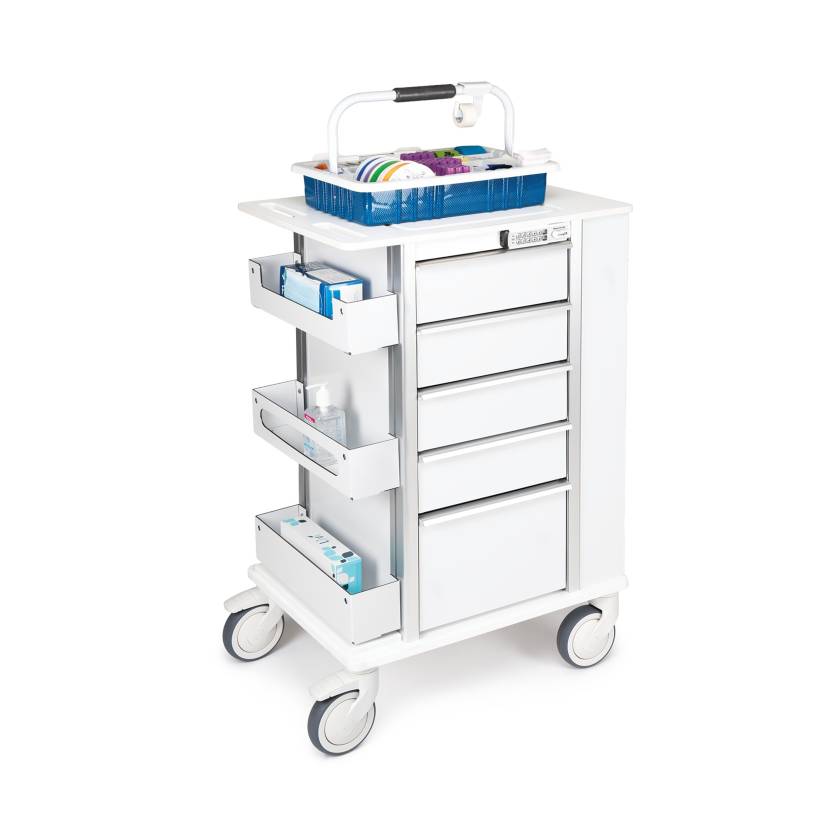 OmniMed 351004 Omni Advanced Phlebotomy Cart with 5 Drawers