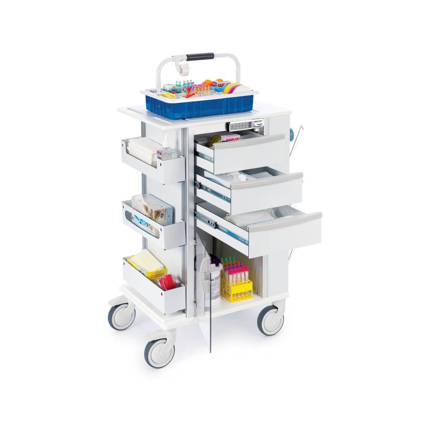 OmniMed 351006 Omni Advanced Phlebotomy Cart with 3 Drawers