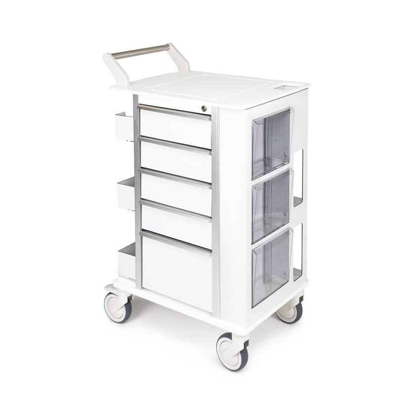OmniMed 351009 Omni Ergo Phlebotomy Cart with 5 Drawers