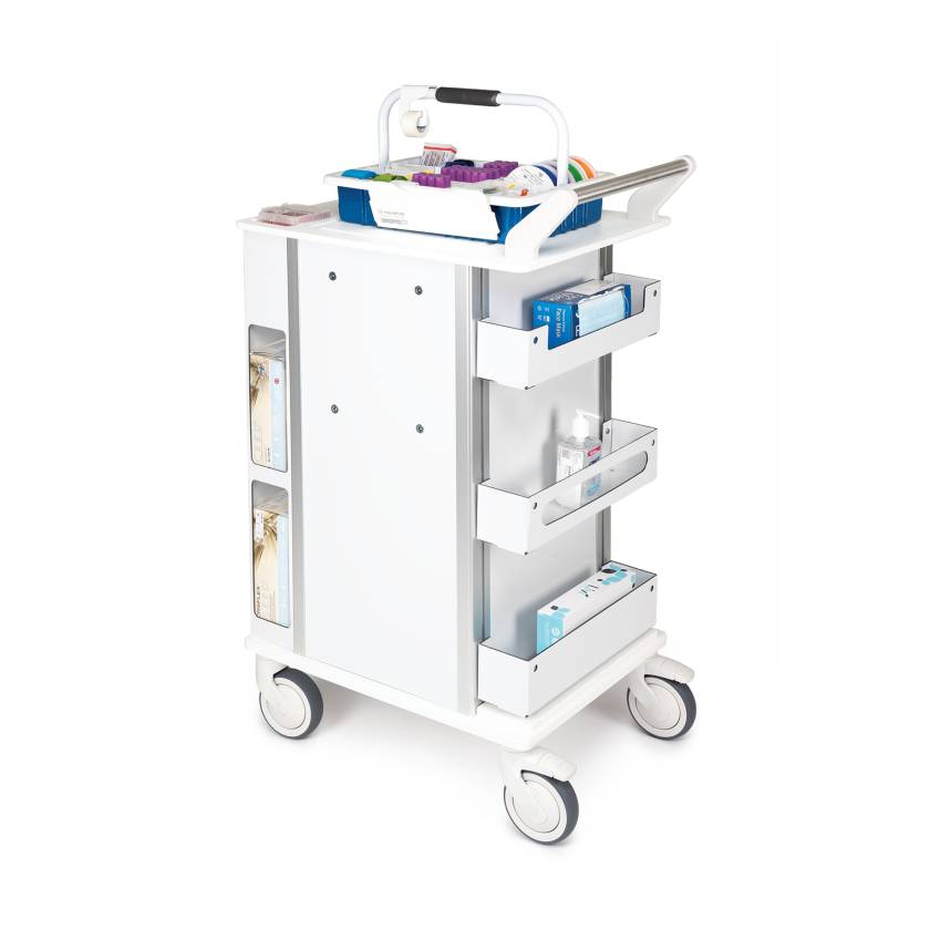 OmniMed 351010 Omni Enhanced Phlebotomy Cart with 3 Drawers
