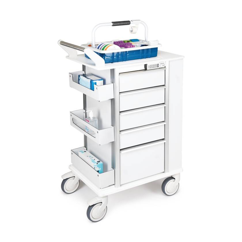 OmniMed 351010 Omni Enhanced Phlebotomy Cart with 3 Drawers