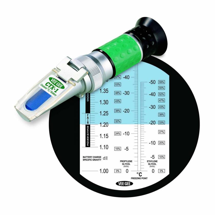 Heathrow Handheld Coolant/Battery Acid Refractometer with ATC