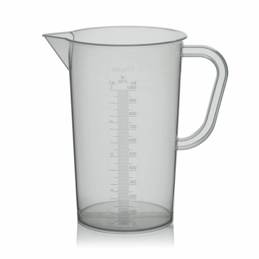 BrandTech Polypropylene Pitcher with Molded Graduations