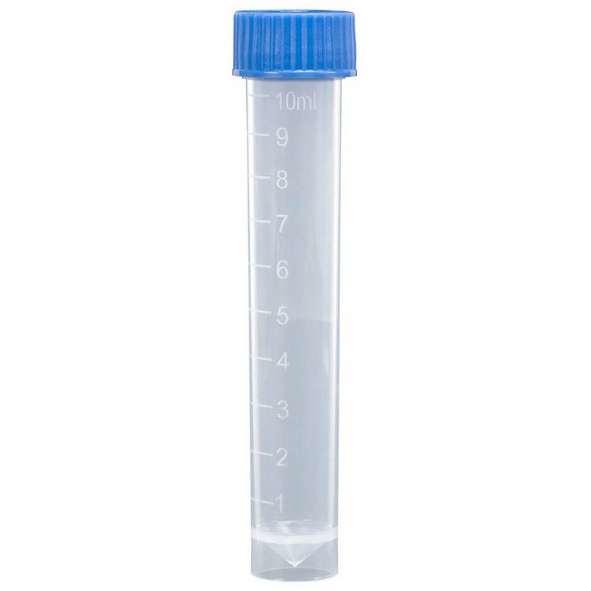 10mL PP Transport Tube Self-Standing Conical Bottom PE Screw Cap Globe ...