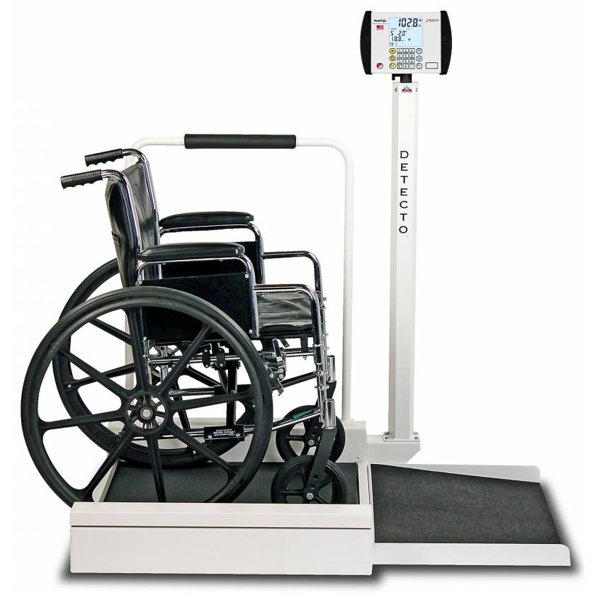 Detecto 6495 Digital Stationary Wheelchair Scale 800lb/360kg Capacity