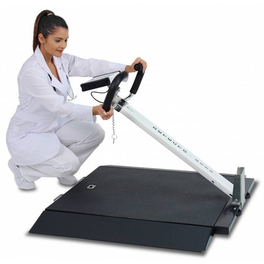 Detecto 6550 Folding Portable Digital Wheelchair Scale 1000lb Capacity