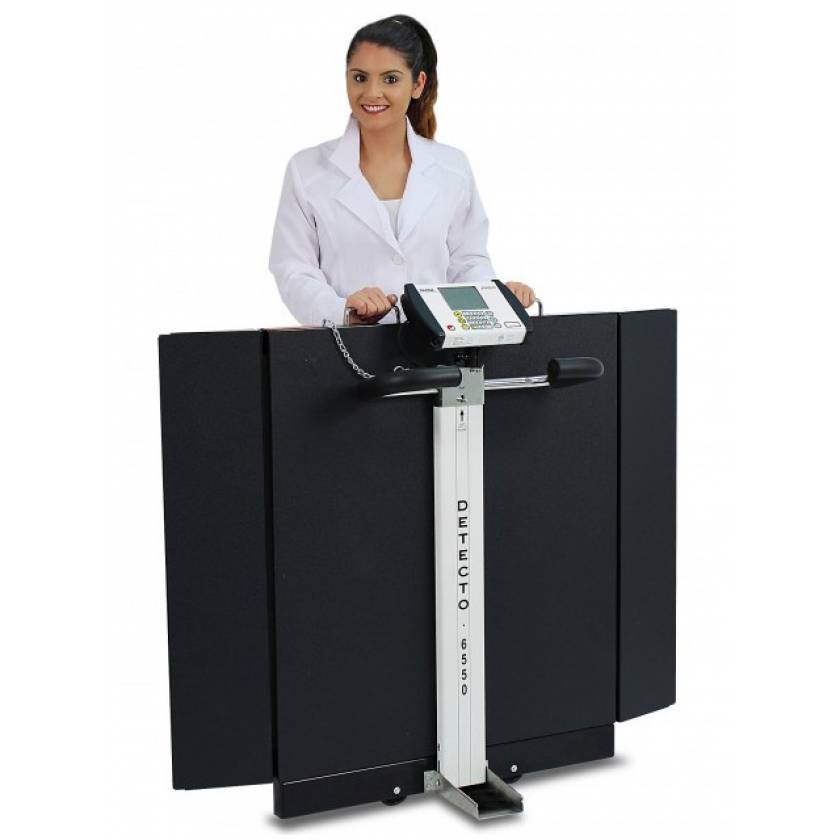 Detecto 6550 Folding Portable Digital Wheelchair Scale 1000lb Capacity