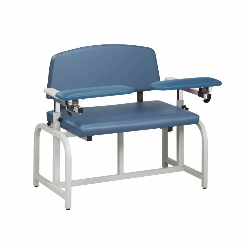 Clinton 66000B Lab X Series Bariatric Blood Drawing Chair with Padded Arms