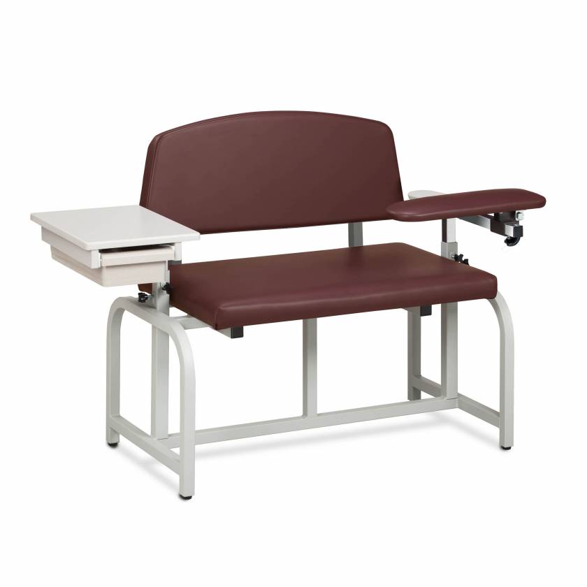 Clinton 66002B Lab X Series Bariatric Blood Drawing Chair with Padded ...