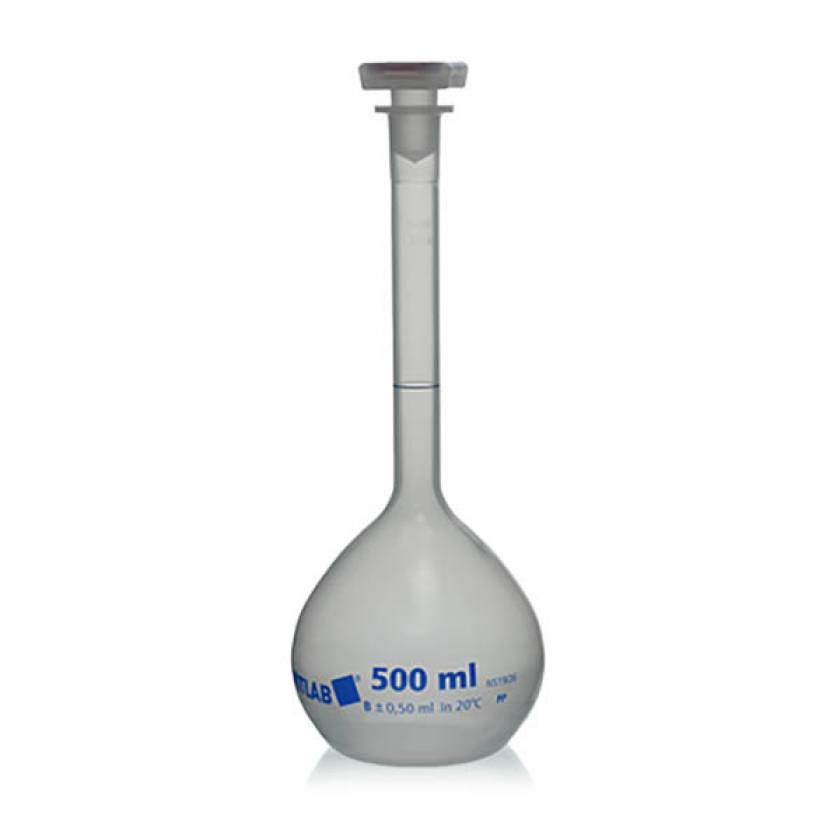 BrandTech Class B Polypropylene Volumetric Flask with Polypropylene NS ...