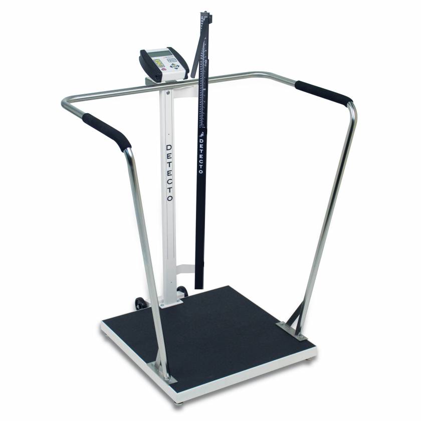 Detecto 6856MHR Bariatric Scale with Mechanical Height Rod 24"x24" Platform