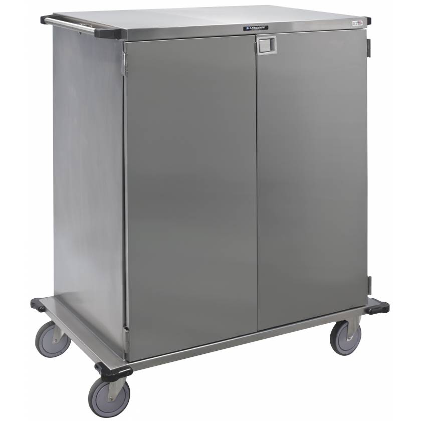 Lakeside Two Door Stainless Steel Case Carts 36" Width Wire Shelf