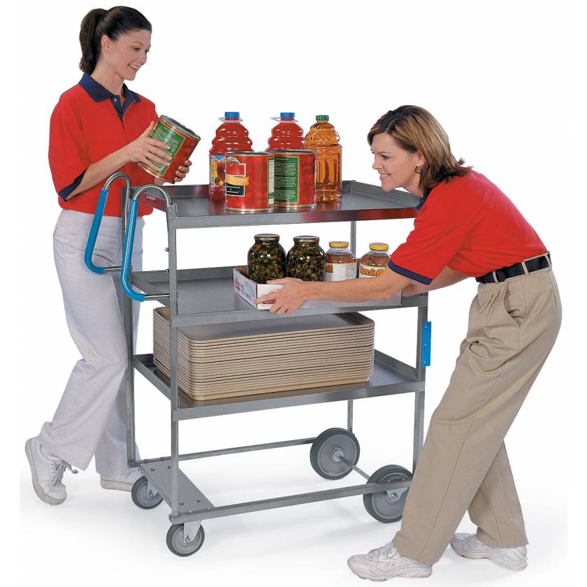 Lakeside 700 lbs Capacity Ergo-One SS 3-Shelf Utility Carts