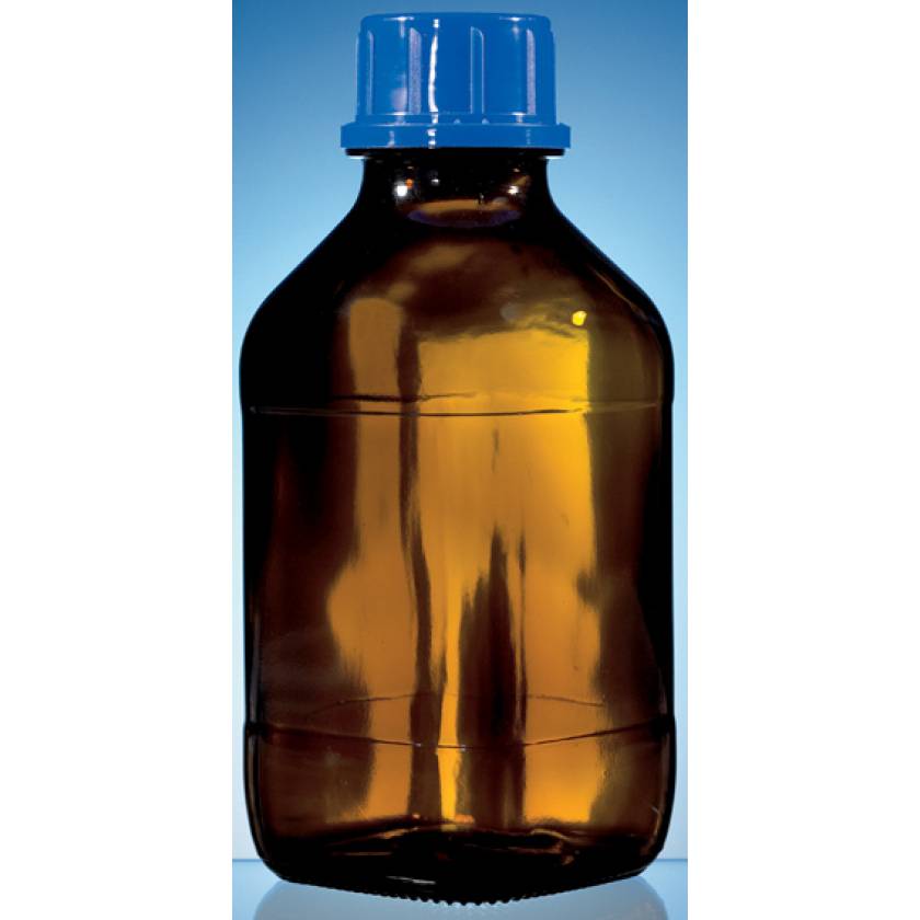 BrandTech Amber Threaded Bottle Ethylene-Acrylate Coated