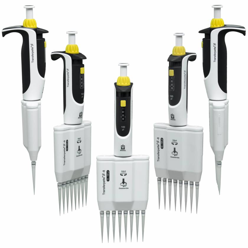 BrandTech Transferpette S-8 Channel Pipette Adjustable Volume
