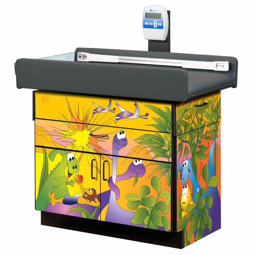 Clinton Complete7834-X Dino Days Pediatric Scale Table & Cabinets