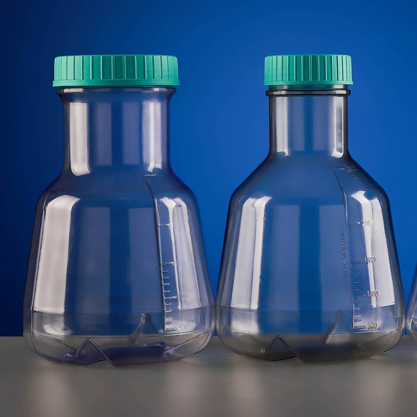 High Efficient Pc Wide Mouth Baffled Bottom Erlenmeyer Flask