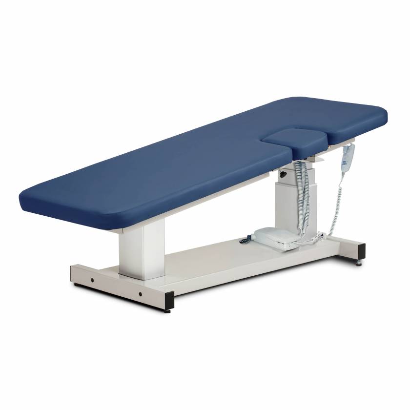 Clinton 80071-X 34"W Flat Top Imaging Trendelenburg Power Table Drop Window