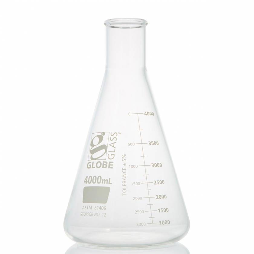 Globe Glass Heavy Duty Erlenmeyer Flask, Narrow Mouth