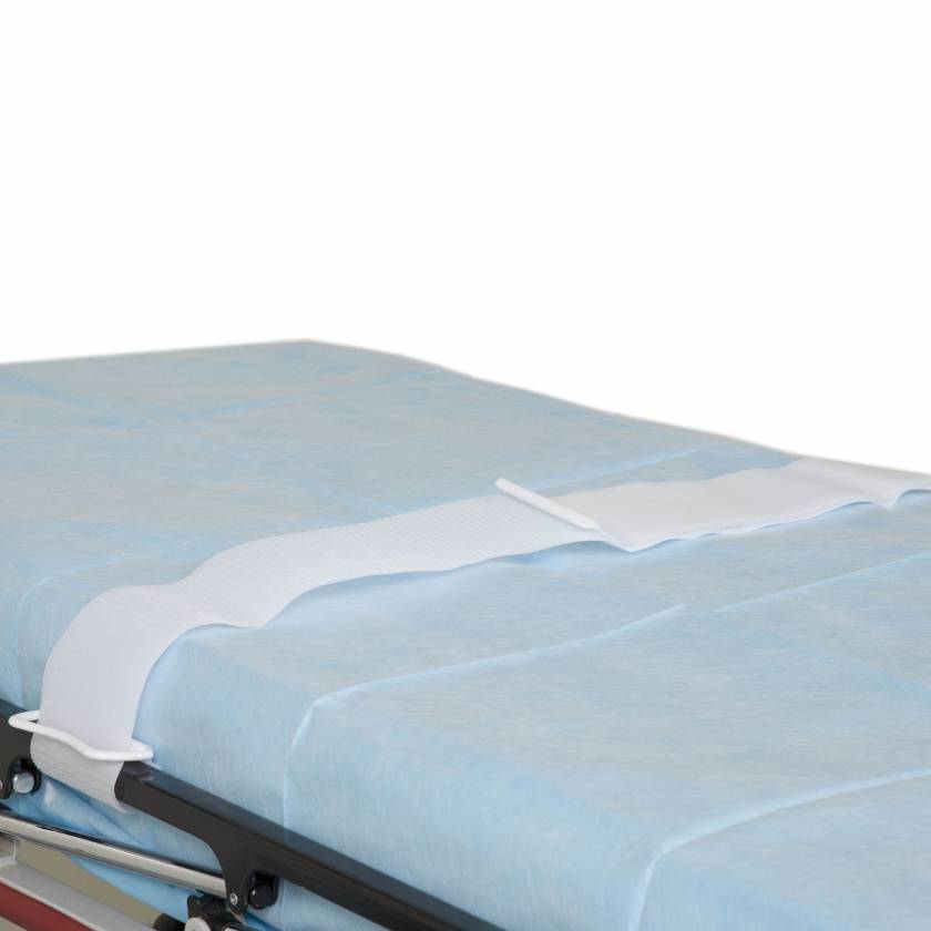 PPI 9018-2P Disposable 2-Piece Heavy Duty White Table Strap 4"Wx42"L