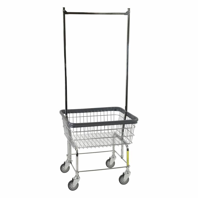 R&B Wire Economy Wire Laundry Cart, All Chrome