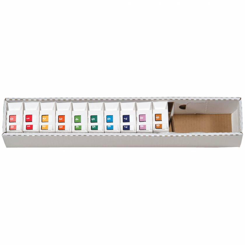 Tab 1306 Match A1306 Series Top Tab Numeric Color-Coded Roll Labels