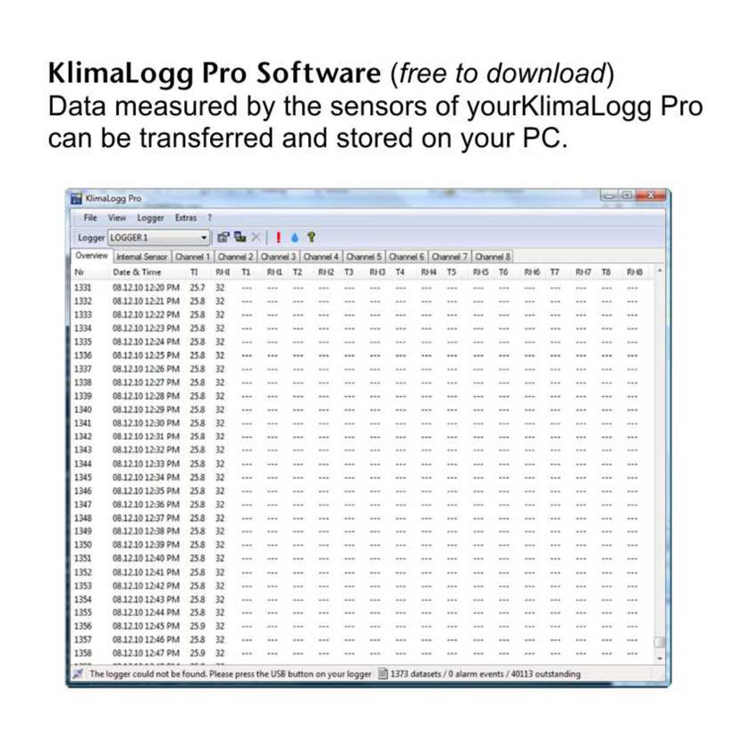 Thermco ACCDTA140 KLIMALogg Pro USB Data Logger