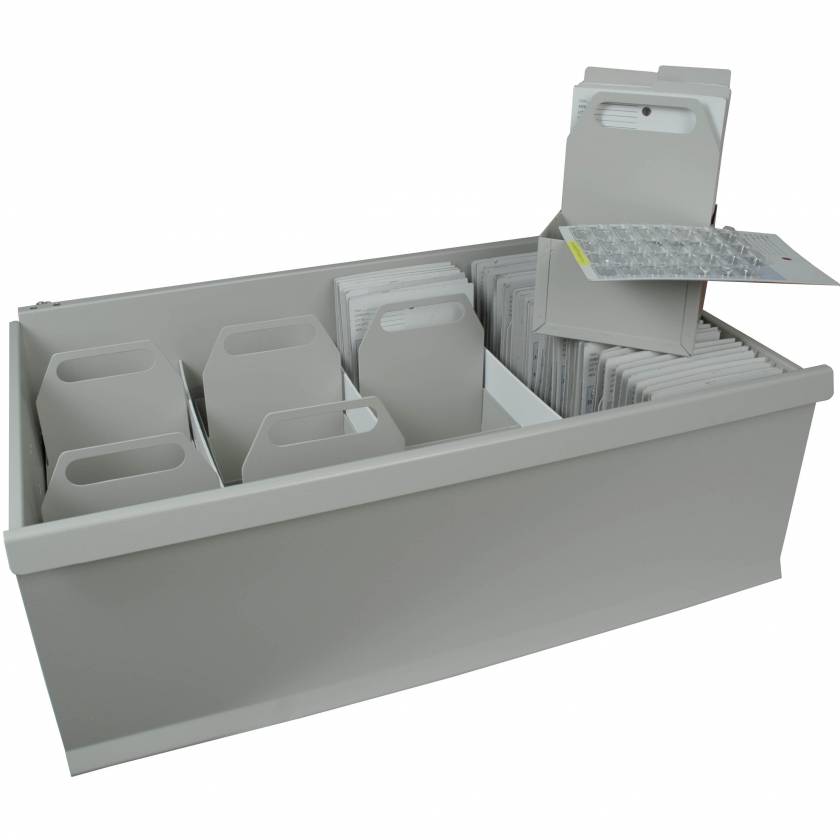 Harloff AL2380 Dual Compartment Punch Card Drawer Organizer