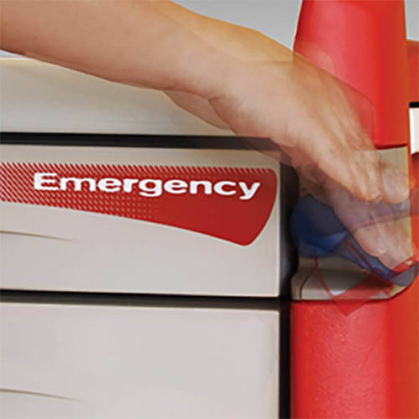 Capsa AM-EM-INT-RED Intermediate Avalo Emergency Cart with Accessory