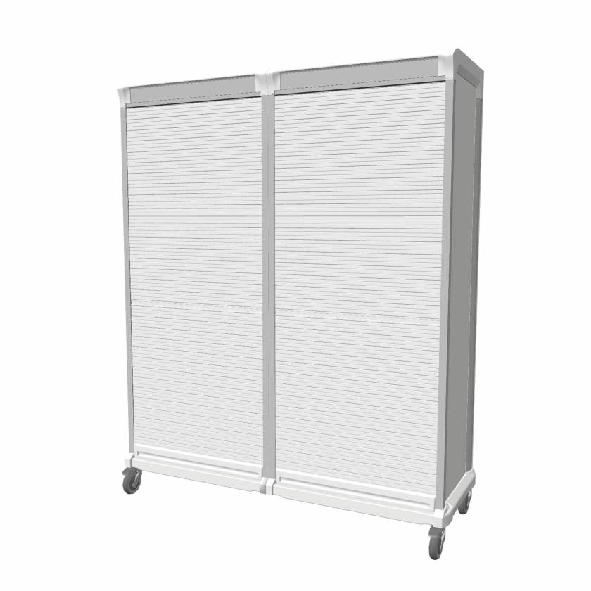 Pegasus Apollo E Type Double Column Medical Storage Cart with 4 Panels