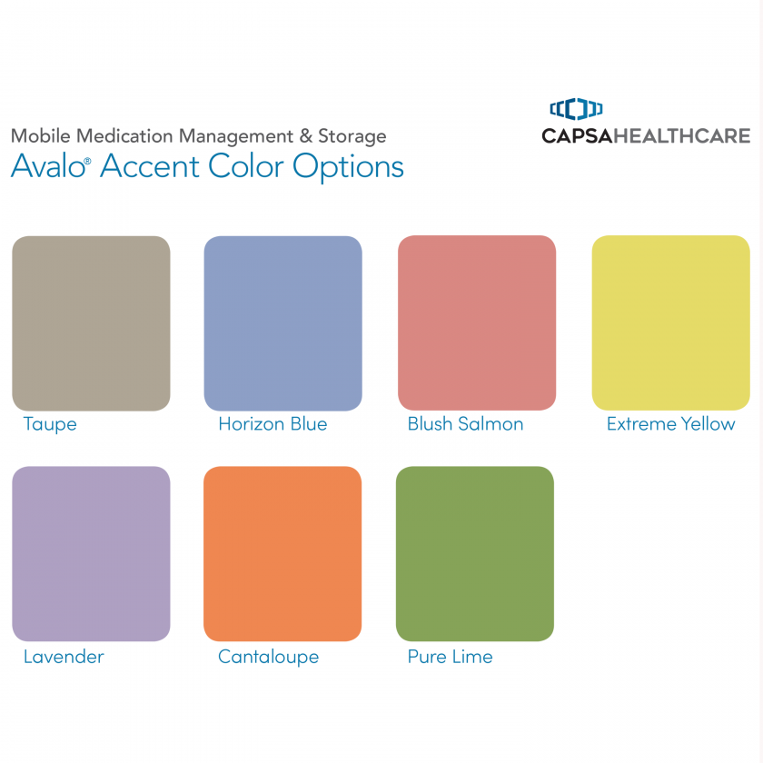 Capsa Avalo PCL Punch Card Medication Cart with 4 Drawers