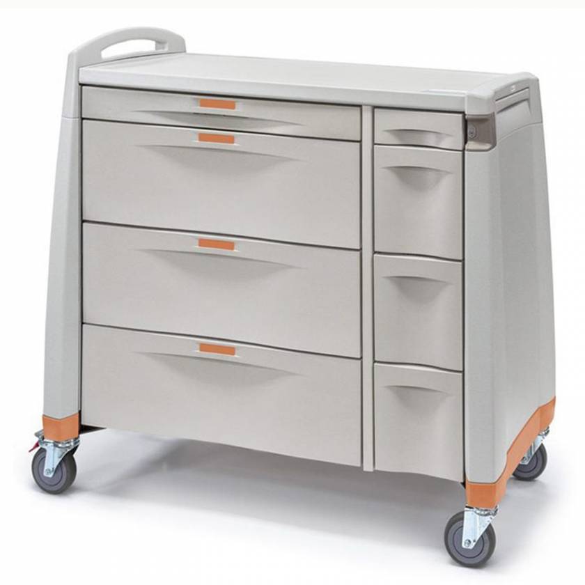 Capsa Avalo PCXL Punch Card Medication Cart with 8 Drawers