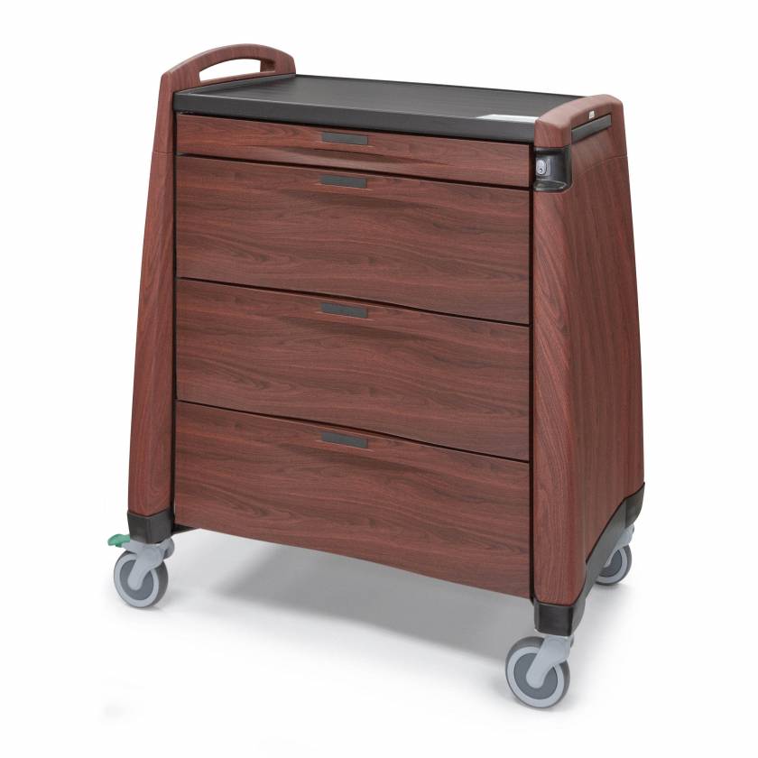 Capsa Avalo PCL Woodblend Punch Card Medication Cart