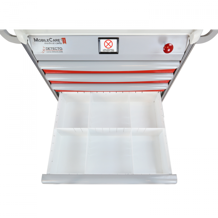 Detecto 6 High Drawer Divider For Mobilecare Carts 29 Wide