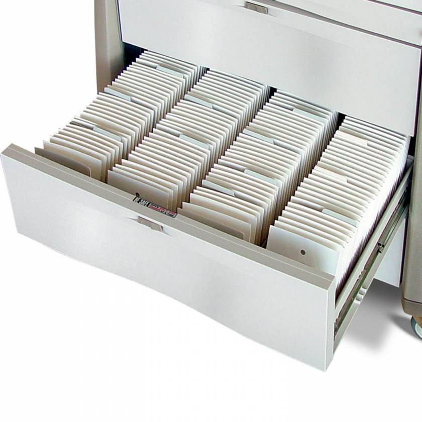 Capsa Quickship Avalo PCL Punch Card Medication Cart 4 Drawers