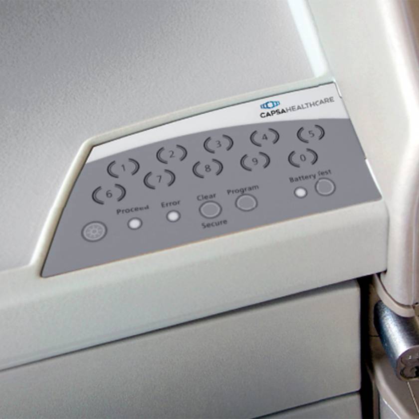 Capsa Avalo PCXL Punch Card Medication Cart with 8 Drawers