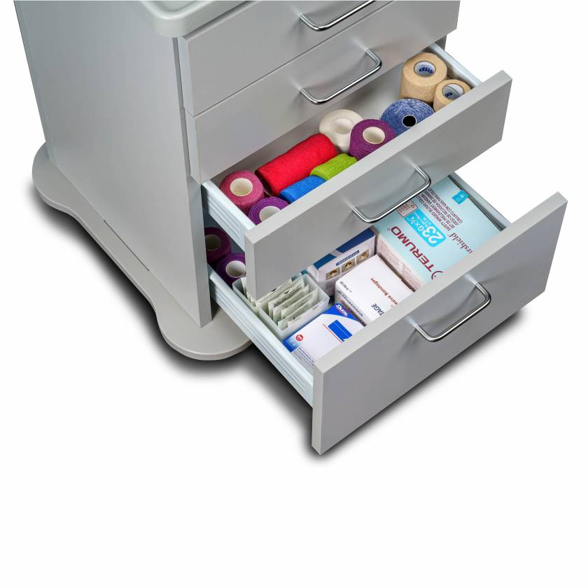 Classic Laminate 60" Wide Cart-Mate Cabinet Right 4-Drawer Cart