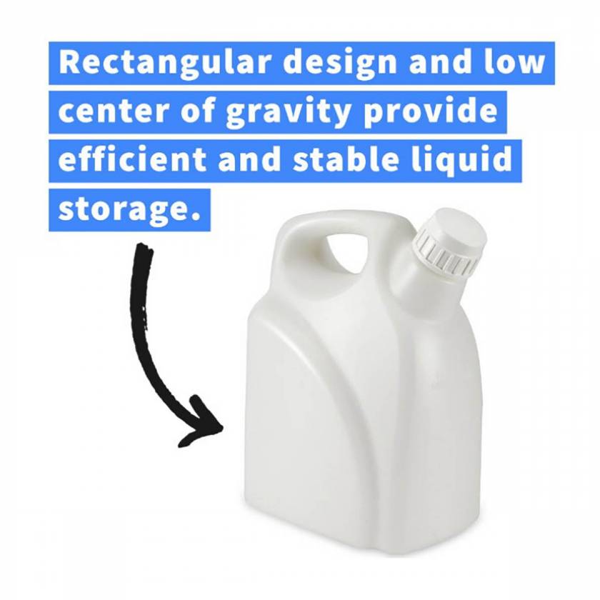 Diamond RealSeal Rectangular HDPE Jerrican with PP Screw Cap