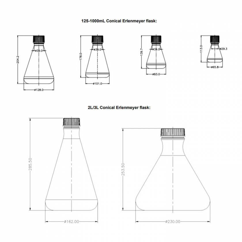 NEST Scientific Sterile Erlenmeyer Flask, PC, Flat Bottom