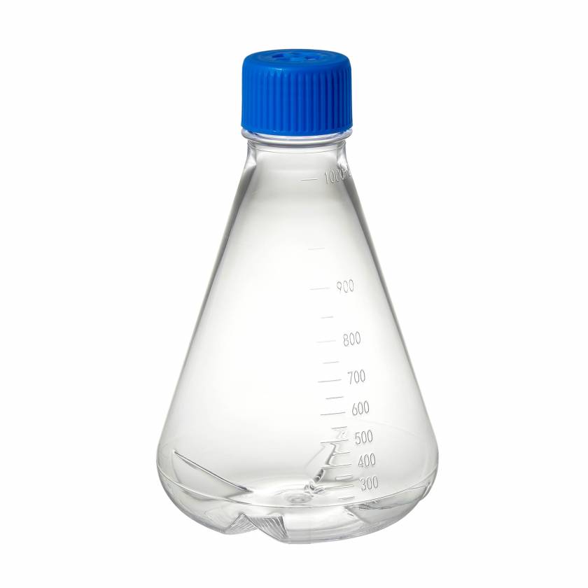 MTC Bio Polycarbonate Erlenmeyer Flask Screw Cap Baffled Bottom