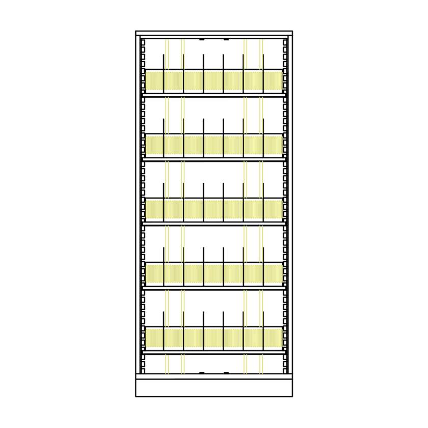 Capsa FLX Stainless Steel Storage Cabinet, Double Glass Door