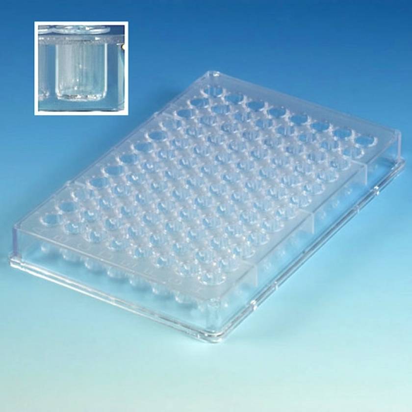 96-Well U-Bottom Microtest Plate V-Bottom 12x8 Plate PS Flat-Bottom Plate