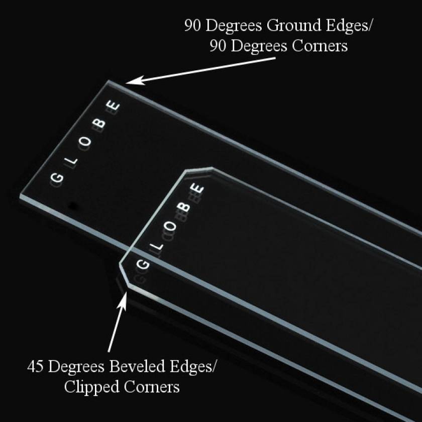 Diamond White Glass Plain Microscope Slides 90° Ground Edges 90 ...