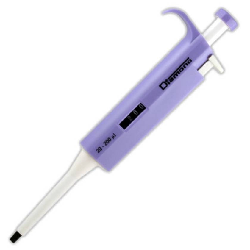 Diamond Pipettor Color Coded 1-Channel Adjustable Volume Pipette Globe ...
